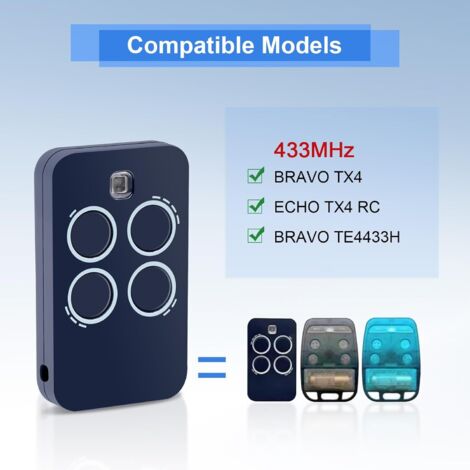 Control remoto para puerta de garaje de 433,92 MHz, compatible con ...