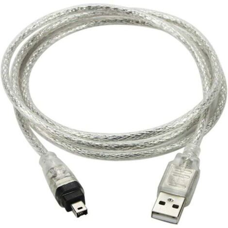 Cable adaptador USB a FireWire IEEE 1394. Conector iLink de 4 pines ...