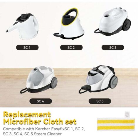 6er-Pack Mikrofaser-Ersatztücher, kompatibel mit Dampfreinigern Karcher ...