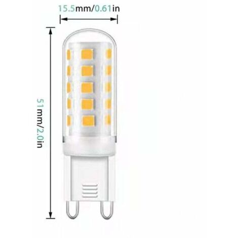 G9 3 W LED-Lampe, 350 lm, entspricht 40 W Halogen, Kaltweiß 6000 K, 220 ...