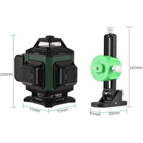 Laser-Wasserwaage, 4 x 360° 16 Linien, 3° Laser-Wasserwaage ...