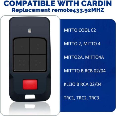 2 Garagentorsender, kompatibel mit BFT MITTO COOL C4 433MHz, Rolling ...