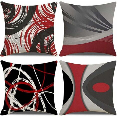 Set di 4 federe per cuscini 45x45 cm, federa decorativa per divano con ...