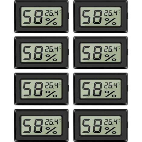 Confezione da 8 mini igrometri, termometri digitali, misuratori di ...
