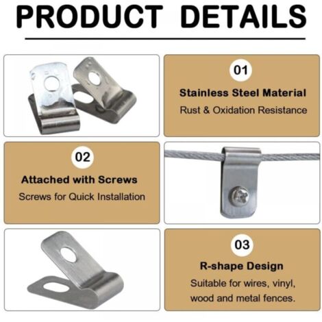 Clips para cercas, clips para cercas, clips de alambre de acero ...