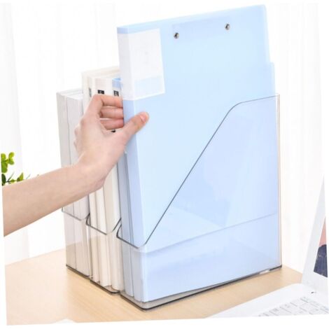Caja vertical de plástico para guardar documentos, estantes de ...