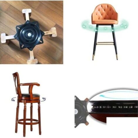 Base giratoria cuadrada de 15 cm con rodamiento para sofá, TV, muebles ...