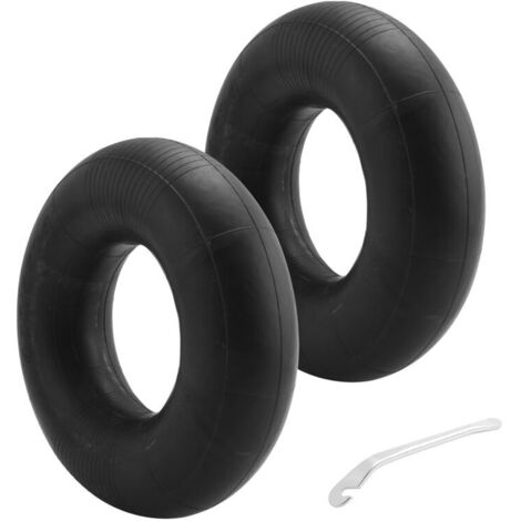 2 neumáticos con cámara de 4,10/3,50-4 pulgadas para carretilla, carro ...