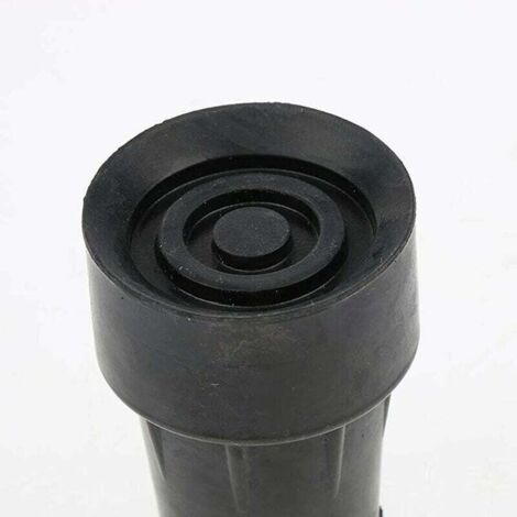 Packung mit 4 rutschfesten Standard-Stockspitzen, schwarze Gummispitzen ...