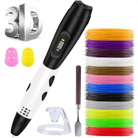 3D-Stift-Set, 3D-Stift + PLA-Filament, 3D-Stift mit LCD-Bildschirm + 12 ...