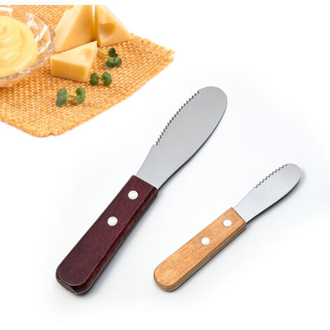 Set aus zwei Buttermessern: ein großes und ein kleines, darunter ein ...