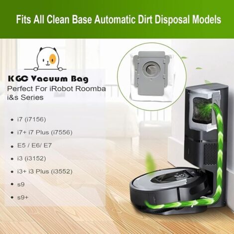 Packung mit 10 Ersatzbeuteln, kompatibel mit iRobot Roomba i7, i7+/Plus ...