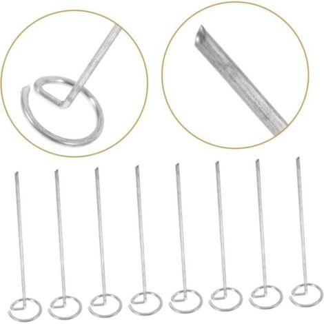 20 Stück verzinkte Stahl-Gartenpflöcke, G-Form, Zeltnägel für ...