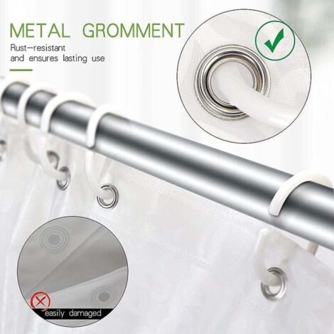 Tenda da doccia 180x180 cm, impermeabile e antimuffa, tenda da doccia ...