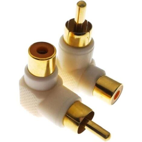 conectores RCA macho a RCA hembra chapados en oro, adaptadores de ...