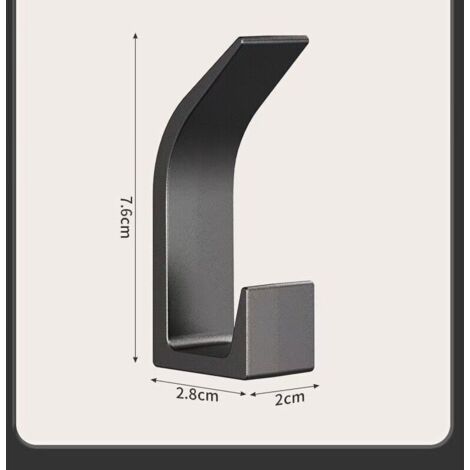 Perchero de pared individual (5 unidades), diseño moderno, adhesivo ...