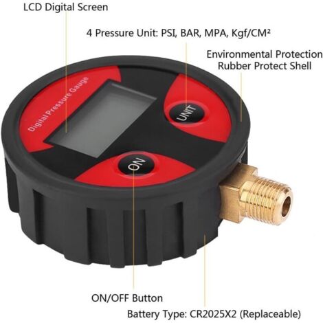 Manómetro digital para neumáticos, con pantalla LCD, para coche, camión ...
