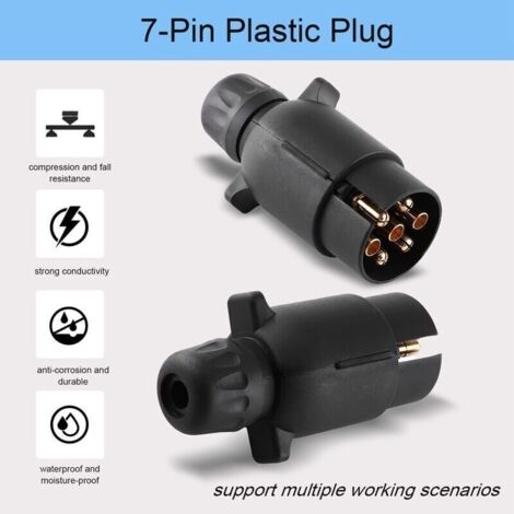 Anhängerstecker-Adapter, 12V 7-poliger Anhängerstecker, 7-poliger N ...