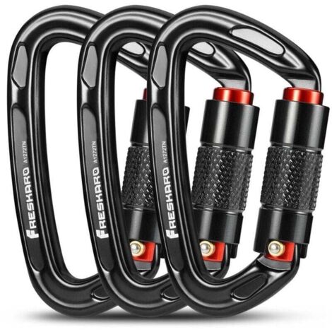 Kletterkarabiner, automatischer Verriegelungskarabiner, 25 kN – 2550 kg ...
