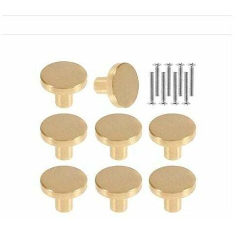 YMYNY Pomelli per porte in ottone massiccio, pomelli per mobili rotondi ...