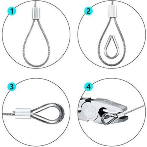 Kit Di Cavi In Acciaio Inossidabile Da 50 M Cavo Da 2 Mm Maglia In kit-di-cavi-in-acciaio-inossidabile-da-50-m-cavo-da-2-mm-maglia-in