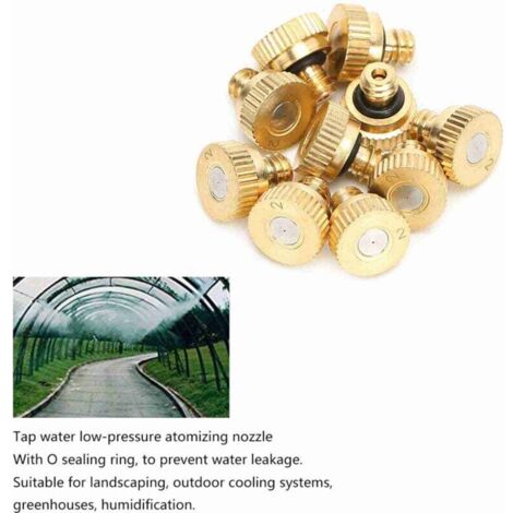 10 ugelli nebulizzatori in ottone - ugello spray da 0,2 mm, bassa ...