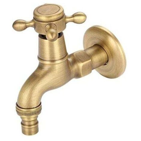 Rubinetto in ottone antico, miscelatore per esterni, lavatrice europea ...