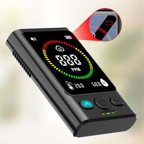 Rilevatore di CO2, monitor della qualità dell'aria ABS con display in ...