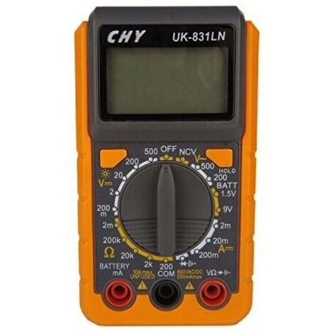 Multímetro digital LCD YMYNY UK-831LN con sondas de detección de amperaje