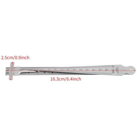 Kit de calibre de diámetro de escala cónica combinado 2 en 1, regla y ...