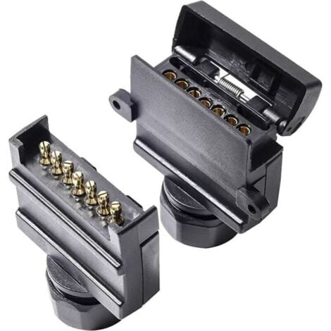 Enchufe de remolque plano de 7 pines macho y hembra, 12 V, impermeable, australiano, apto para ...