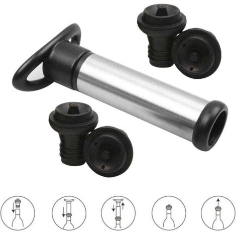 Bomba para vinoteca de acero inoxidable con 4 grifos, que permite circular el aire y preservar ...