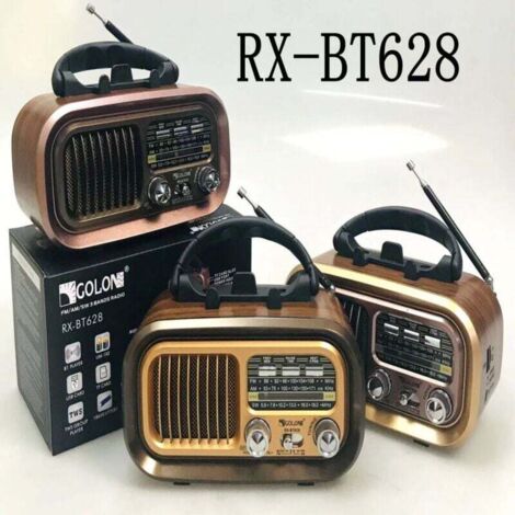 Radio portátil retro AM/FM - Transistor de onda corta vintage - Altavoz ...