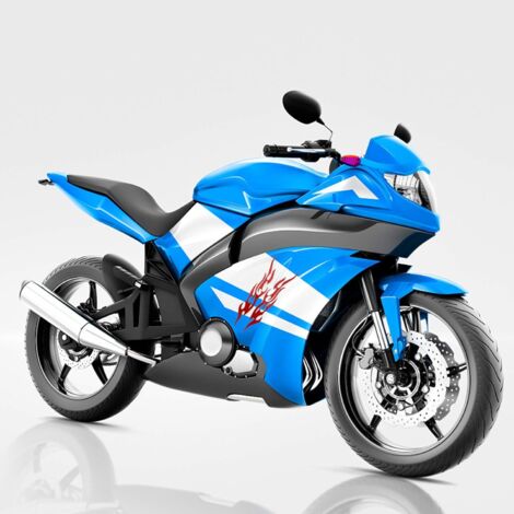 Motorcycle Flame Sticker Hot Rod Fire Decals Tribal Flame Light Up ...