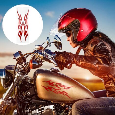 Motorcycle Flame Sticker Hot Rod Fire Decals Tribal Flame Light Up ...