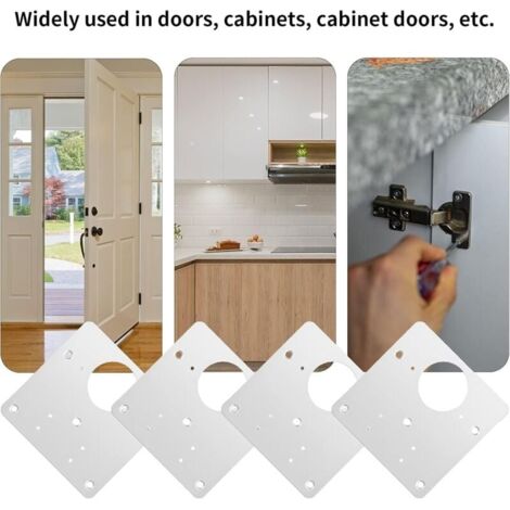 Promotion, 4pcs Cabinet Hinge Repair Plates, Hinge Repair Brackets with ...