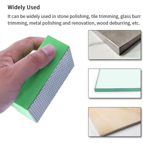 4Pcs Diamond Hand Polishing Pads Sanding Blocks for Stone Ceramic Tile ...