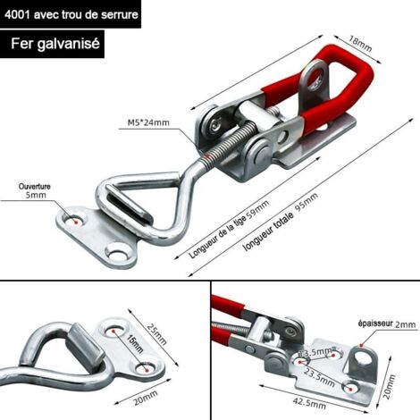 4 Pack GH-4001 Adjustable Hinge Locks, Adjustable Hinge Clamp Lever ...