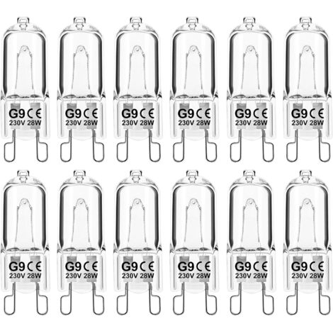G9 28W 230V Dimmable Warm White Halogen Light Bulb 300°C Tolerance For ...
