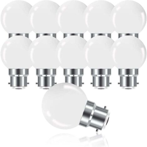 B22 3W Bayonet LED Bulb, B22 G45 Mini Globe Golfball Bulb, Warm White ...