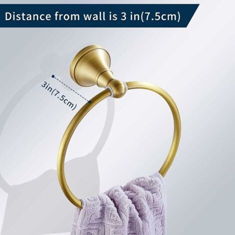 Antique Brass Towel Ring, Bathroom Accessories, Brushed Shower Towel ...
