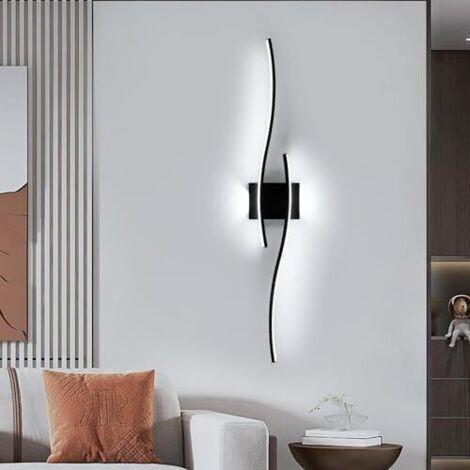 27W 3000LM LED Wall Light Indoor, Modern White LED Wall Sconces, 6500K ...