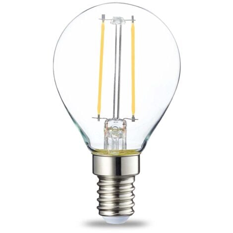 Pack of 6 Small Round P45 LED Bulbs E14 Edison Screw Base 2W (25W ...