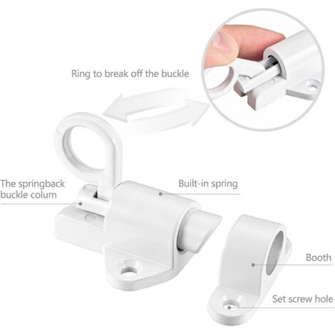 Pieces Rebound Door Lock Aluminum Alloy Door Latch with Screws Security ...