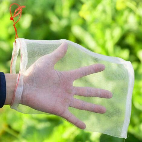 100pcs Garden Plant Fruit Protection Bag Drawstring Net Bag Insect ...