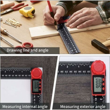 Digital Protractor Digital Angle Ruler 360° Digital Goniometer with ...