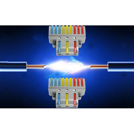 Connection Terminals, 6 Pcs Electrical Connector with Operating Lever ...