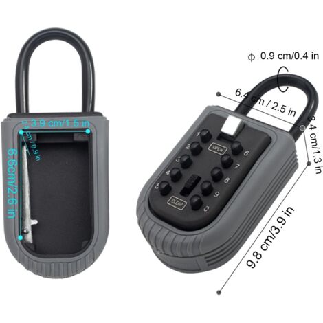 Outdoor Security Key Box Mini Portable Security Key Box with 10 Digit ...