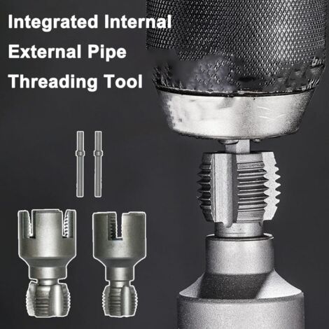Integrated Internal and External Pipe Threading Tool, 2025 Upgraded PVC Pipe Threader Kit ...