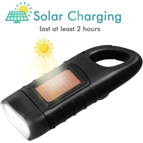 2pcs Hand Crank Torch, Rechargeable LED Dynamo Torch with Hand Crank ...